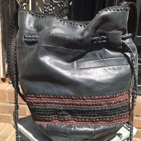 The Sak | Bags | The Sak Black Brown Leather Sack Purse | Poshmark